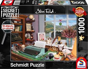 Puzzle schimdt secret puzzle na pracovním stole 1000 dílků