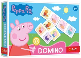 Trefl Domino papírové Prasátko Peppa/Peppa Pig 21 kartiček společenská hra v krabici 21x14x4cm