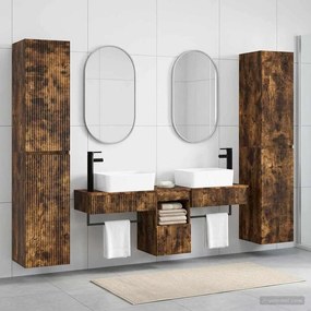 Sada koupelnového nábytku 5 ks Kouřový dub 33 x 34,5 x 160 cm 3406018