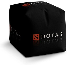 Sablio Taburet Cube DOTA 2 Černá: 40x40x40 cm