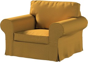 Potah na křeslo IKEA Ektorp barva žlutá látka pletený vzor