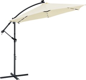 Juskys LED slunečník Brazílie 350 cm - krémový