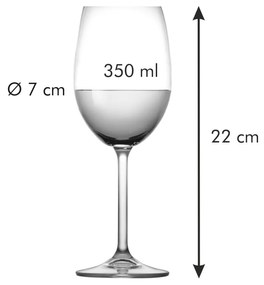 Sklenice na bílé víno CHARLIE 350 ml