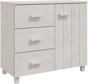 Příborník HAMAR bílý 90 x 40 x 80 cm masivní borovice 340429