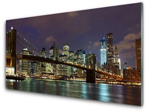 Obraz na skle Most Architektura Město 140x70 cm