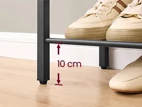Botník Vasagle Melas 53 cm černý/hnědý