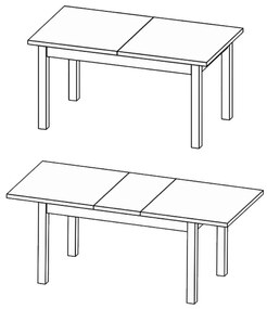 MONTANA s | jídelní stůl STW rozkládací | 160x90 cm | lefkas/smooth grey