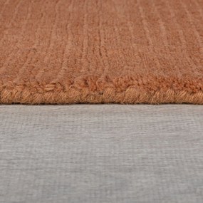 Flair Rugs, Kusový ručně tkaný koberec Tuscany Textured Wool Border Orange, 120x170, oranžová, ložnice