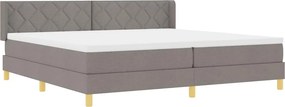 Postel s boxspringem s čelo Taupe 200 x 200 cm textil 3341381