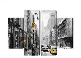 Vícedílný obraz Pohled Na Ulici Amerického Města Nedostatek Nedostatek Plátno Canvas 120x90