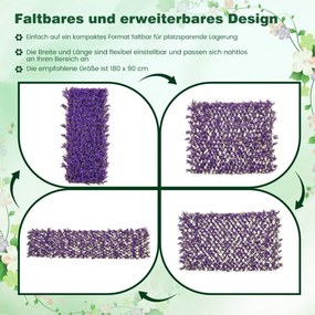Costway Živé ploty na stěnu rostlin s fialovým eukalyptem, umělé Ivy Garden
