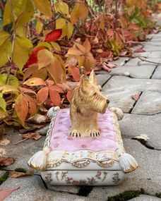Porcelánová dóza - Scottish Terrier