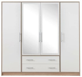 Meblar Šatní skříň se zrcadlem Smart 1 - bílý lux