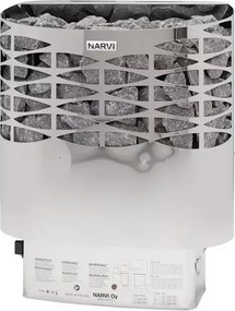 Narvi saunová kamna elektrická NS 900 Black, bright steel