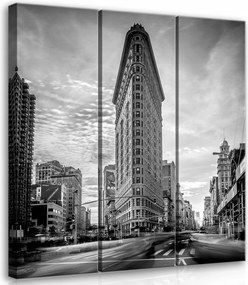Obraz 90x100 New York Flatiron krajina městská architektura černobílá