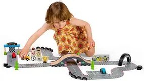 Bigjigs Rail Dřevěná autodráha závodní den / od 3 let