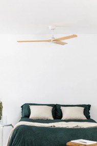 FARO 33810 HEYWOOD L stropní ventilátor, bílá/světlé dřevo s DC motorem - FARO