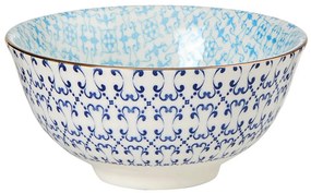 ORNAMENTS Miska se zlatým okrajem 240 ml - modrá