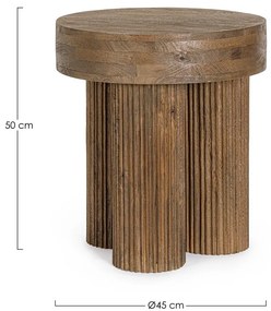 BIZZOTTO odkládací stolek DACCA hnědý ø45 cm 0747034