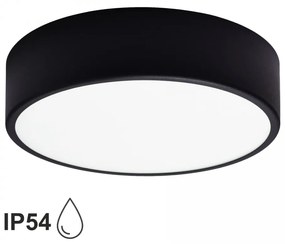 TEMAR Přisazené stropní koupelnové osvětlení CLEO, 2xE27, 40W, 30cm, kulaté, černé, IP54