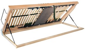 Kombinovaný výklopný lamelový rošt Ahorn Portoflex Motor flat Kombi P levý s kabelovým ovládáním, Rozměr: 100x220 cm