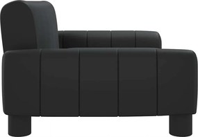 Pelíšek pro psy černý 70 x 45 x 30 cm umělá kůže 171863