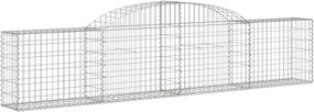 Klenuté gabionové koše 5 ks 300x30x60/80 cm pozinkované železo 3146488