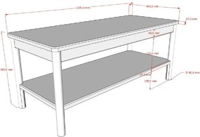 Dřevěná/z MDF lavice v přírodní barvě Olive – Vipack