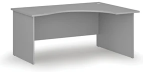 Ergonomický kancelářský psací stůl PRIMO GRAY, 160x120 cm, pravý, šedá