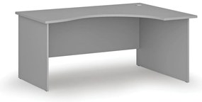 Ergonomický kancelářský psací stůl PRIMO GRAY, 160x120 cm, pravý, šedá