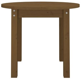 Konferenční stolek medově hnědý Ø 55 x 45 cm masivní borovice - Default Title