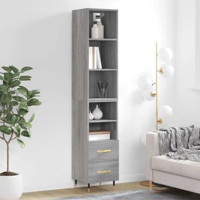 Skříň highboard šedá sonoma 34,5 x 34 x 180 cm kompozitní dřevo