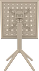 Skládací stůl Sky square 60, čtvercový - taupe
