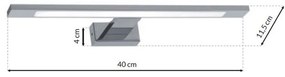 Nástěnné LED svítidlo Shine, 1x LED 7w, 4000k, (40 cm),