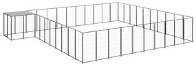 Psí kotec černý 31,46 m² ocel 3082241