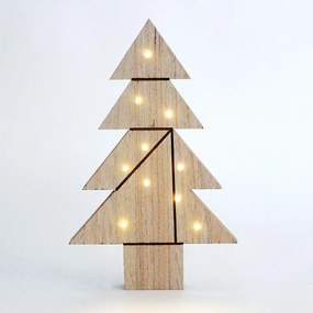 ACA DECOR Vánoční dřevěný LED stromek v moderním stylu