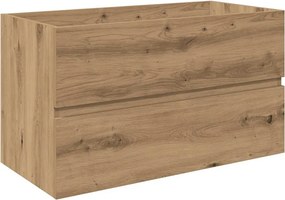 Umyvadlová skříňka s vestavěným umyvadlem a baterie dub artisan 3328934