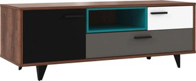 XXXLutz KOMODA POD TELEVIZI, šedá, zelená, černá, bílá, barvy dubu, 155/54/52 cm Carryhome - Dětské pokoje sestavy - 000687018805