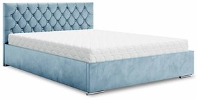 Manželská postel 180 cm Kerry (modrá) (s roštem a úložným prostorem). 1047024