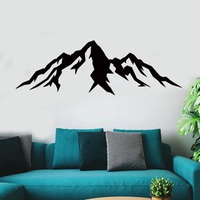 Dřevěný obraz Horské vrcholky Rozměry (cm): 120x40, Barevný vzor: Bílá