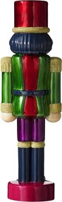 X-MAS LED Louskáček skleněný 30 cm - zelená