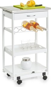 Kuchyňský vozík v bílé barvě pro servírování pokrmů, 82x47x37 cm, ZELLER