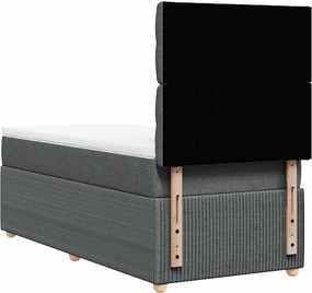 Box spring postel s matrací tmavě šedá 90x200 cm textil 3291947