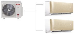 Vivax Klimatizace VivaxDesign R+ gold 1+2 (2,7kW + 3,5kW) Multi-split R32