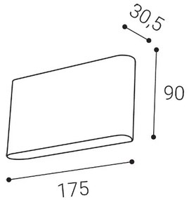 LED2 - LED Venkovní nástěnné svítidlo FLAT 2xLED/5W/230V IP65 černá