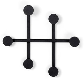 Černý kovový nástěnný věšák Bottoni – Spinder Design