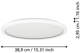 Eglo 901447 - LED Koupelnové svítidlo ROVITO 18,5W/230V pr. 38,9 cm IP44 bílá