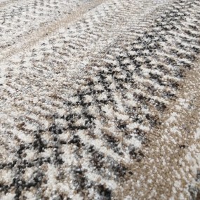 Moderní koberec s hrubě tkaným vzorem béžové barvy Šířka: 120 cm | Délka: 170 cm