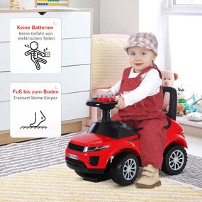 HOMCOM Dětské odrážedlo Quad auto s reproduktorem, bez pedálů, styl závodního auta 62x28x41,5 cm