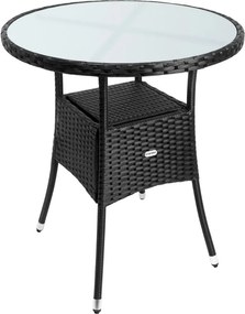 Zahradní stolek Bistra 60 cm polyratan černý
